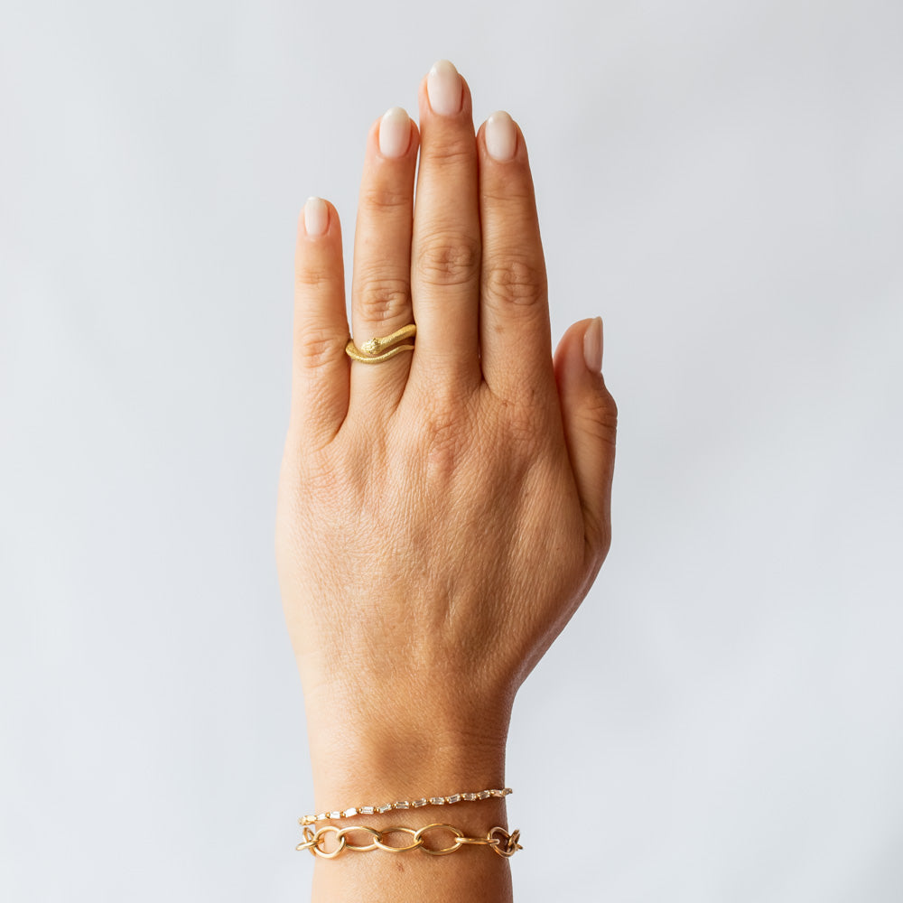 Anthony Lent | Yellow Gold Stacking Serpent Ring – LAPIS