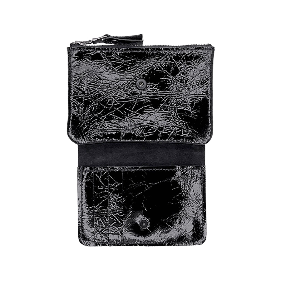 Tracey Tanner | Nico Wrap Wallet, Foil Black – LAPIS