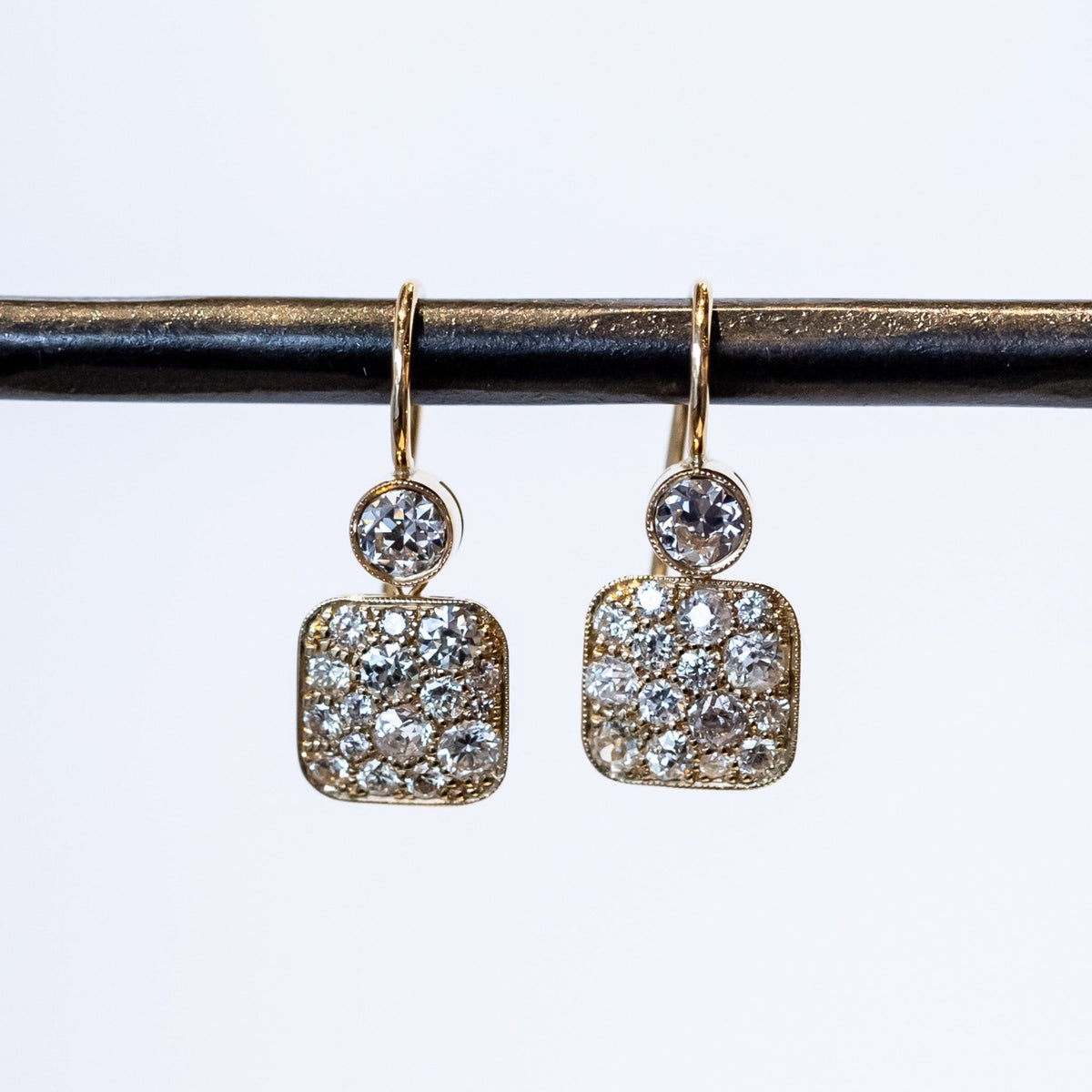 Single Stone | Cobblestone Diamond Drop Earrings – LAPIS
