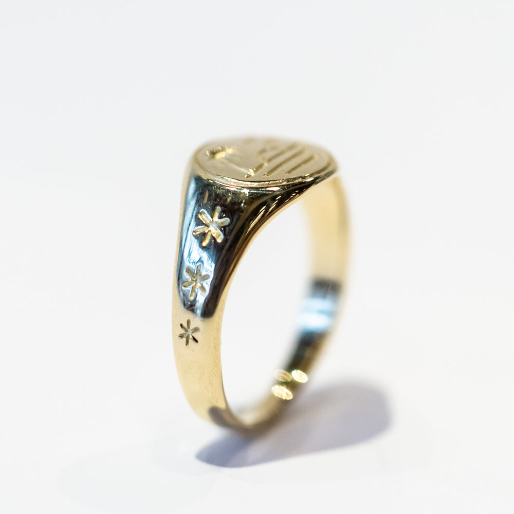 Digby & Iona | Sunset Pinkie Signet Ring – LAPIS