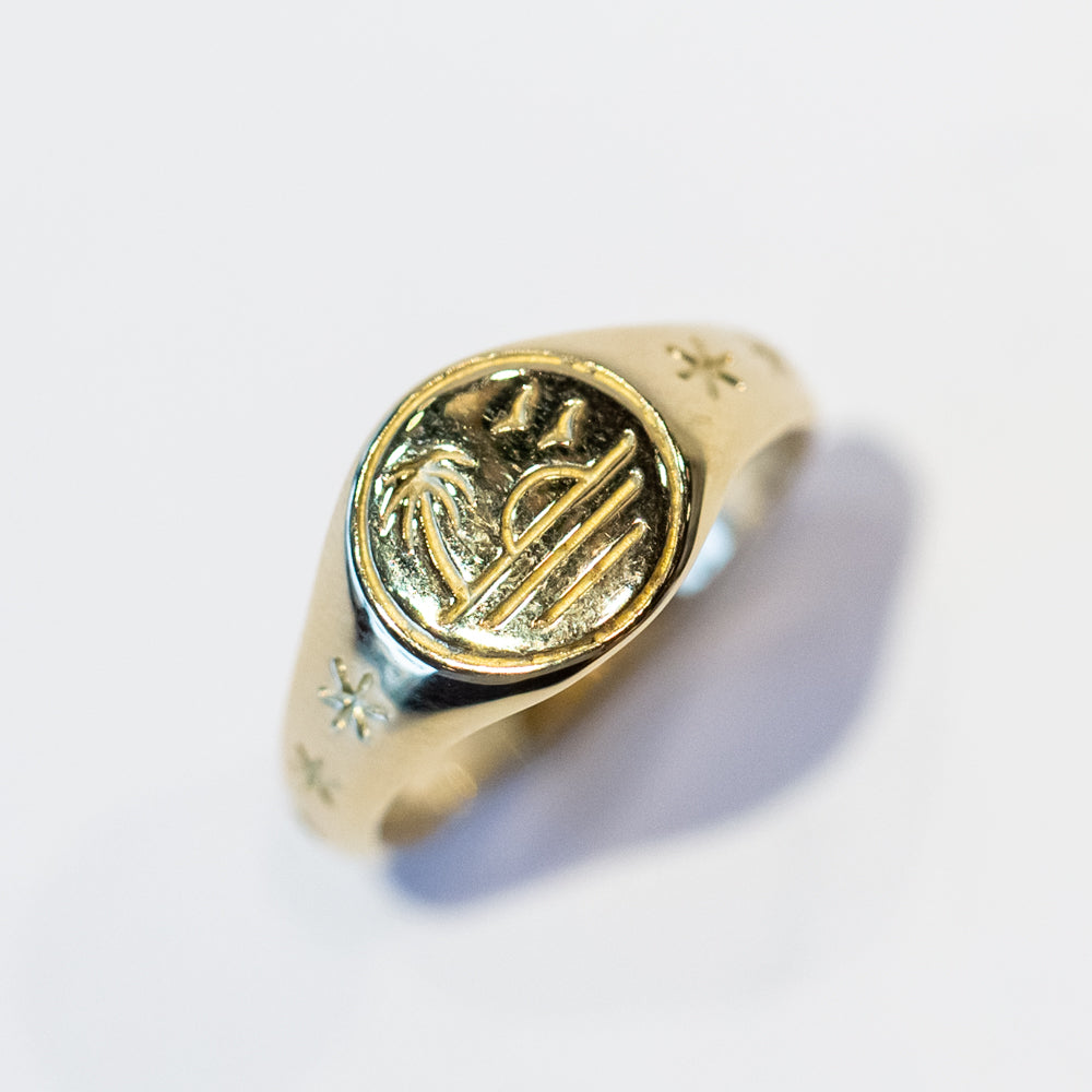Digby & Iona | Sunset Pinkie Signet Ring – LAPIS
