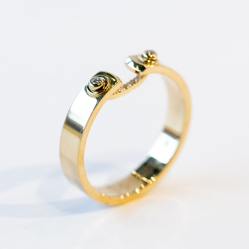 Nouvel Heritage | Business Meeting 4mm Mood Ring with Diamonds – LAPIS
