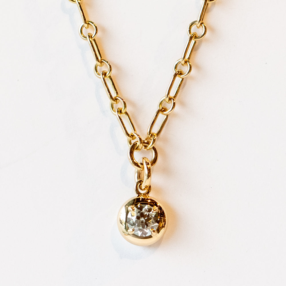 Single Stone | Randi Diamond Drop Necklace – LAPIS