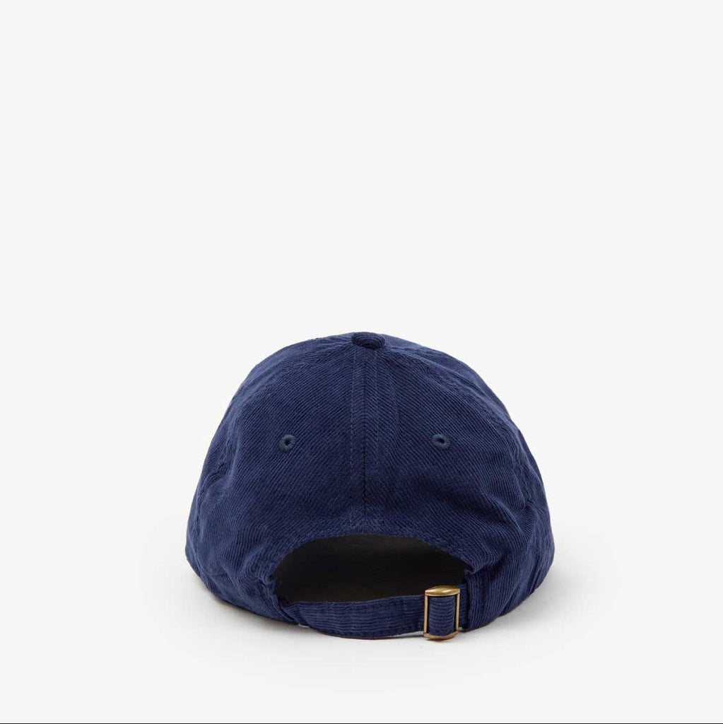 Clare V. | Corduroy Baseball Hat, Navy with Embroidered Lips – LAPIS