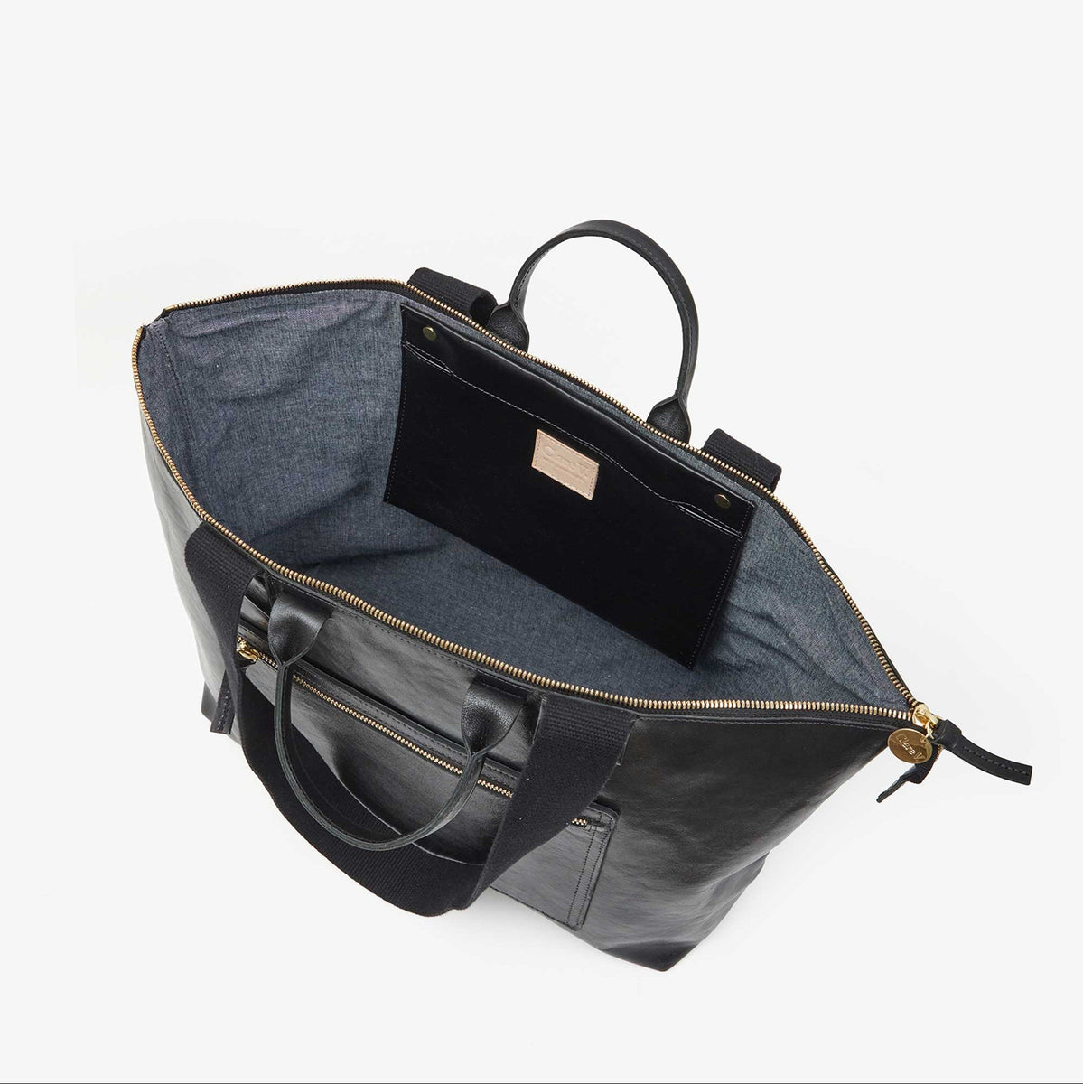 Clare V. | Le Zip Sac, Rustic Black – LAPIS