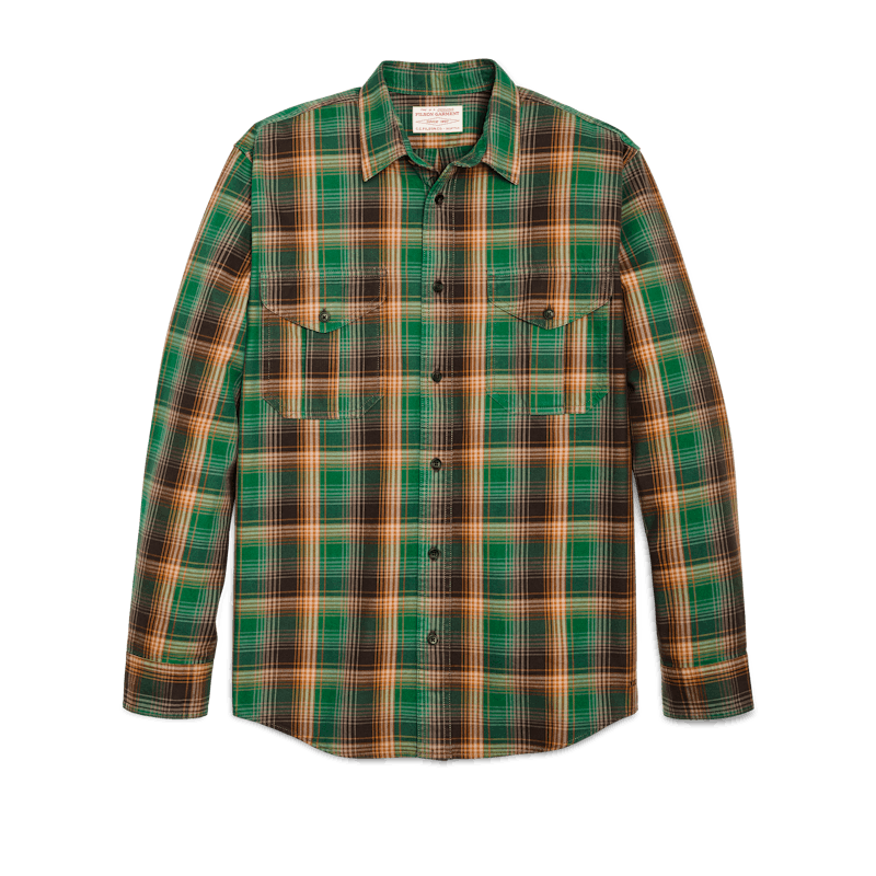 Filson | Lightweight Alaskan Guide Shirt, Yellow / Green / Gray Plaid ...